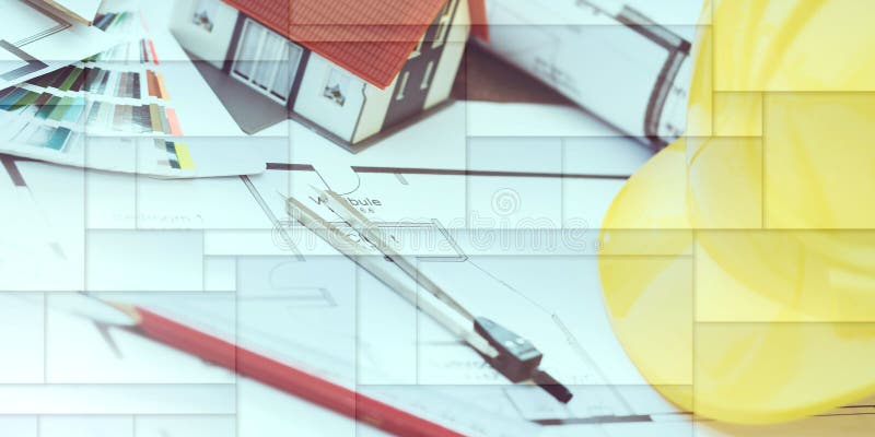 Architectural Project Concept, Geometric Pattern Stock Image - Image of ...