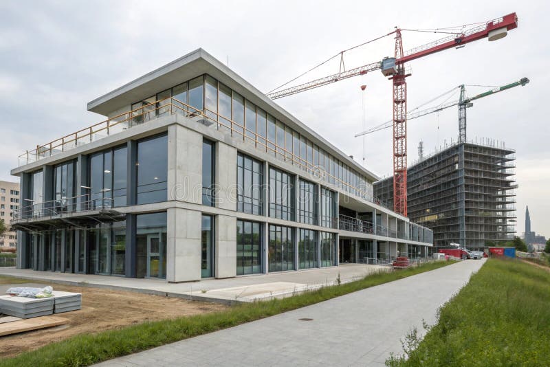 Architectural Project on a Designer S Workspace Stock Illustration ...