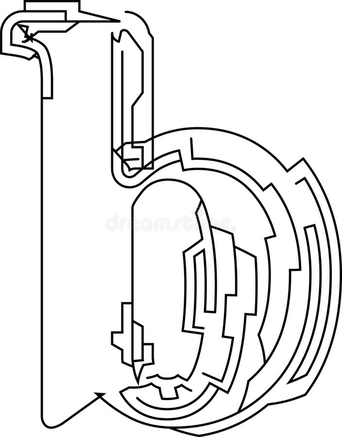 Architectural Project Font, Technical Draw Style Alphabet. Geometrical ...
