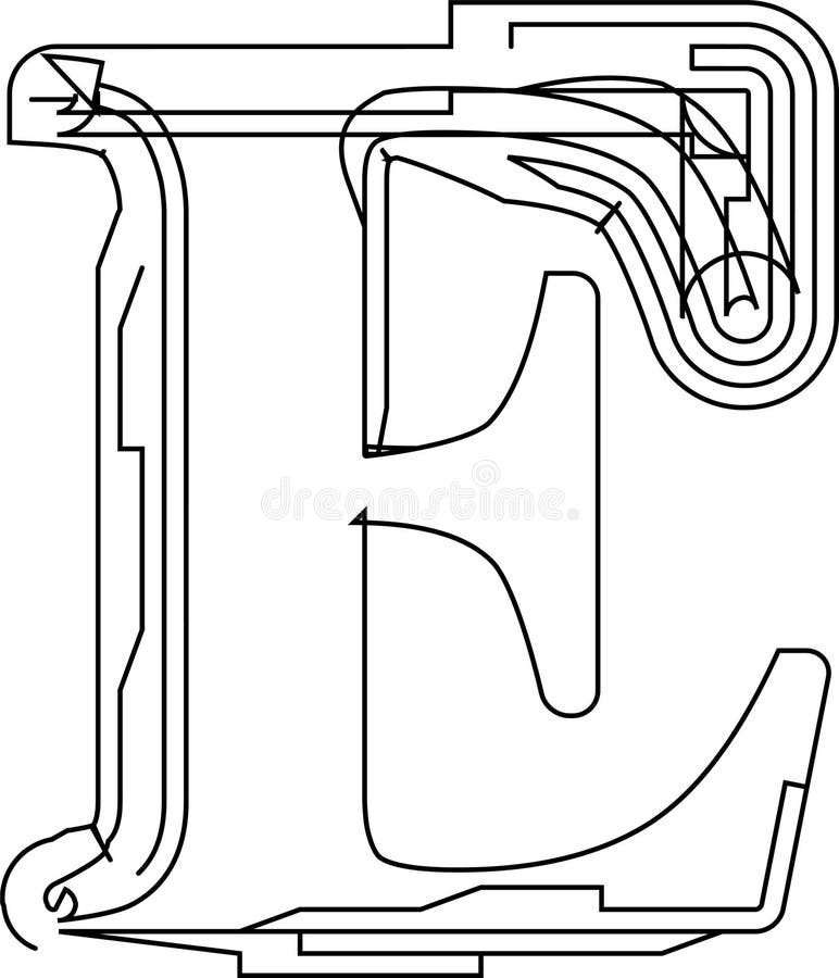 Architectural Project Font, Technical Draw Style Alphabet. Geometrical ...