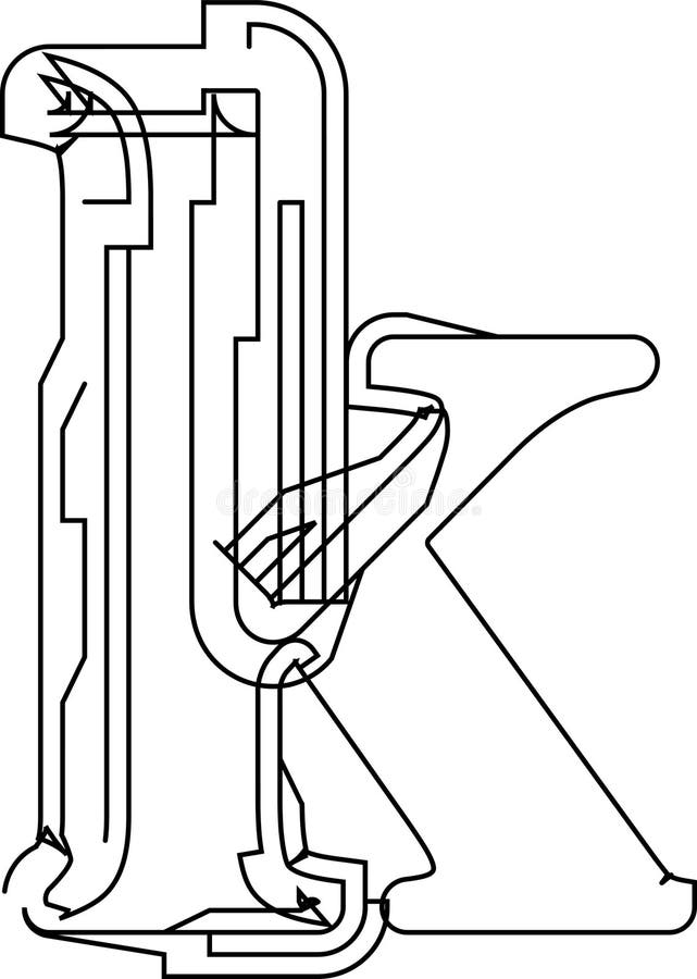 Architectural Project Font, Technical Draw Style Alphabet. Geometrical ...