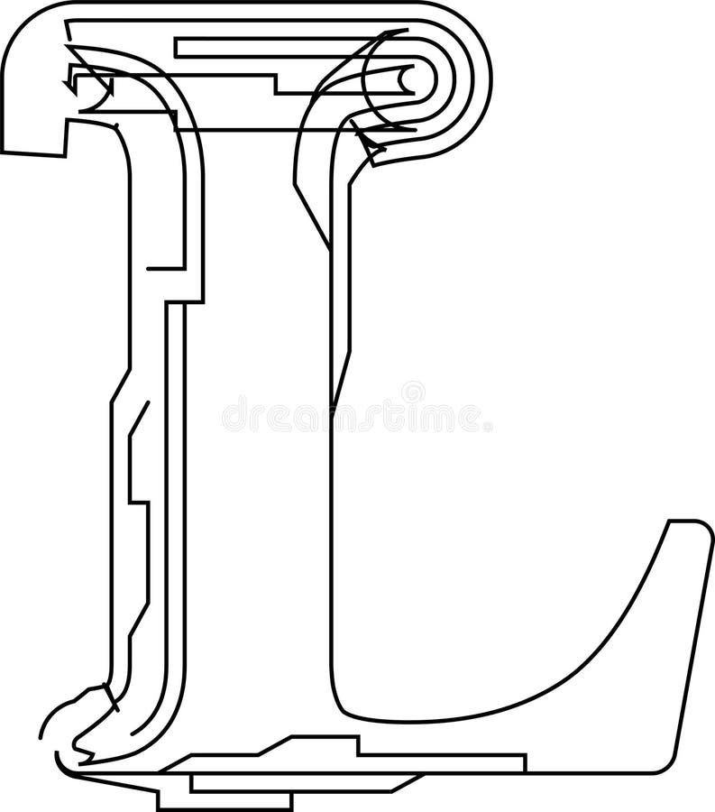 Architectural Project Font, Technical Draw Style Alphabet. Geometrical ...