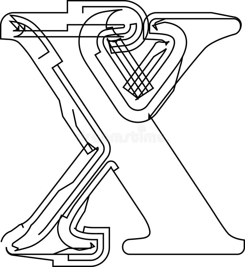 Architectural Project Font, Technical Draw Style Alphabet. Geometrical ...