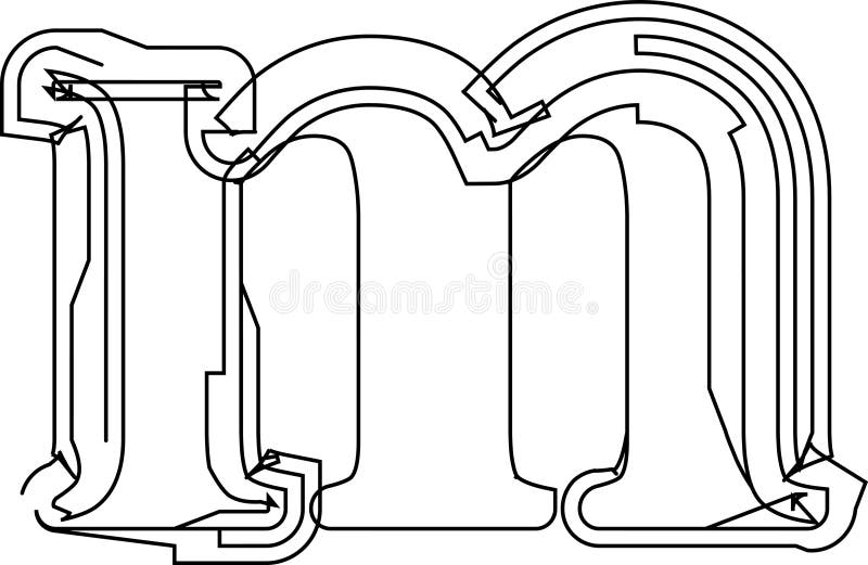 Architectural Project Font, Technical Draw Style Alphabet. Geometrical ...