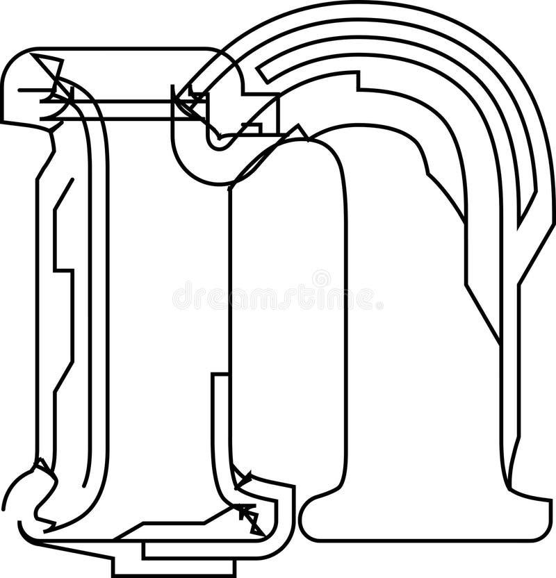 Architectural Project Font, Technical Draw Style Alphabet. Geometrical ...
