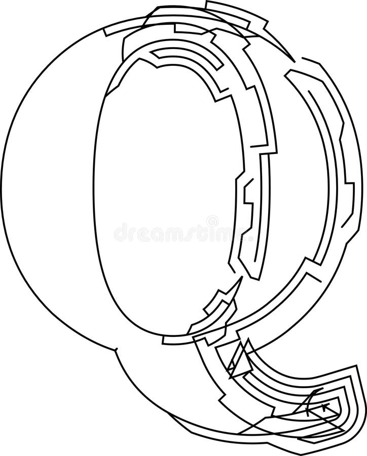 Architectural Project Font, Technical Draw Style Alphabet. Geometrical ...