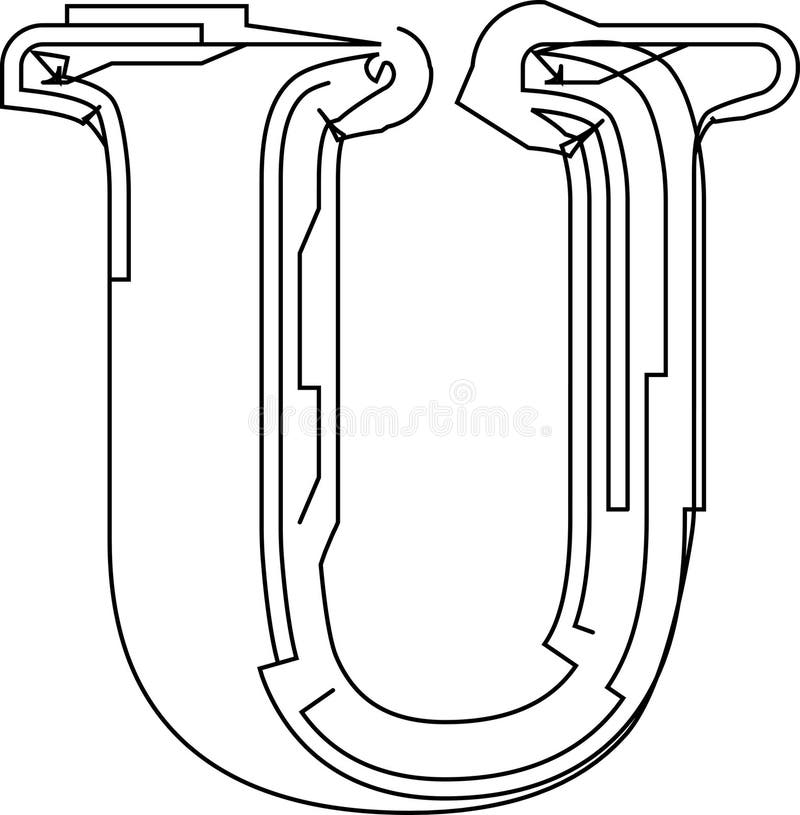 Architectural Project Font, Technical Draw Style Alphabet. Geometrical ...