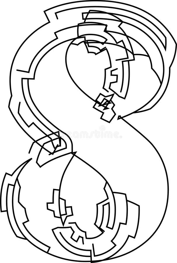 Architectural Project Font, Technical Draw Style Alphabet. Geometrical ...