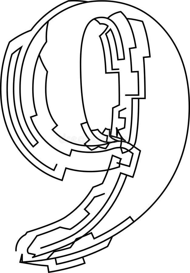Architectural Project Font, Technical Draw Style Alphabet. Geometrical ...