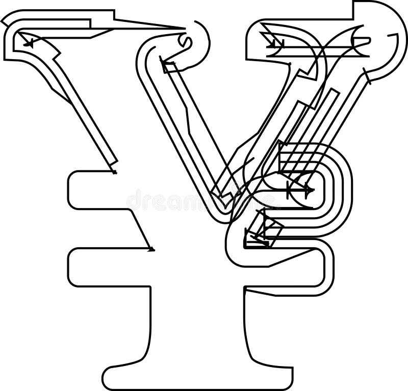 Architectural Project Font, Technical Draw Style Alphabet. Geometrical ...