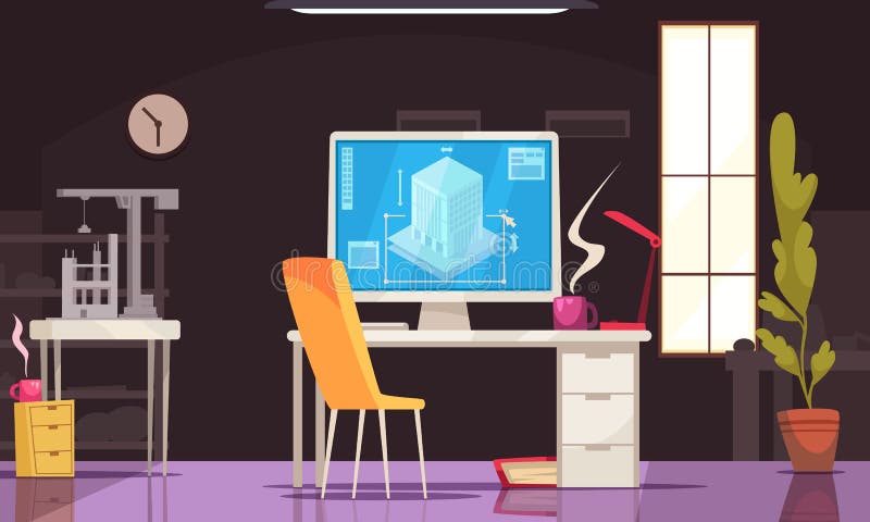 Architectural Project of House Layout Stock Vector - Illustration of ...