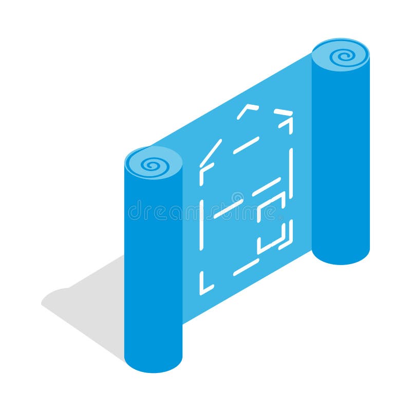 Architectural Project Icon, Isometric 3d Style Stock Vector ...