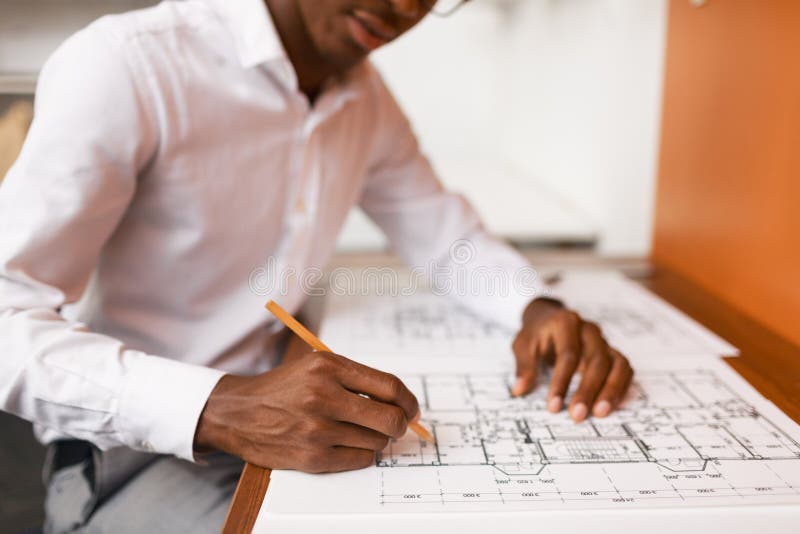 Architectural project stock photo. Image of construction - 82873792