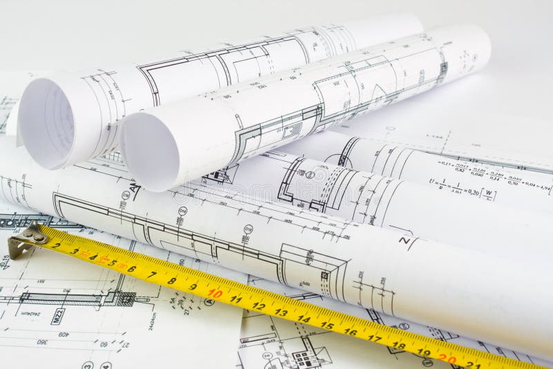 Architectural project stock image. Image of engineering - 33090517