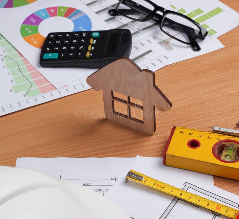 Engineering and Construction Equipment. Flat Lay Stock Photo - Image of ...