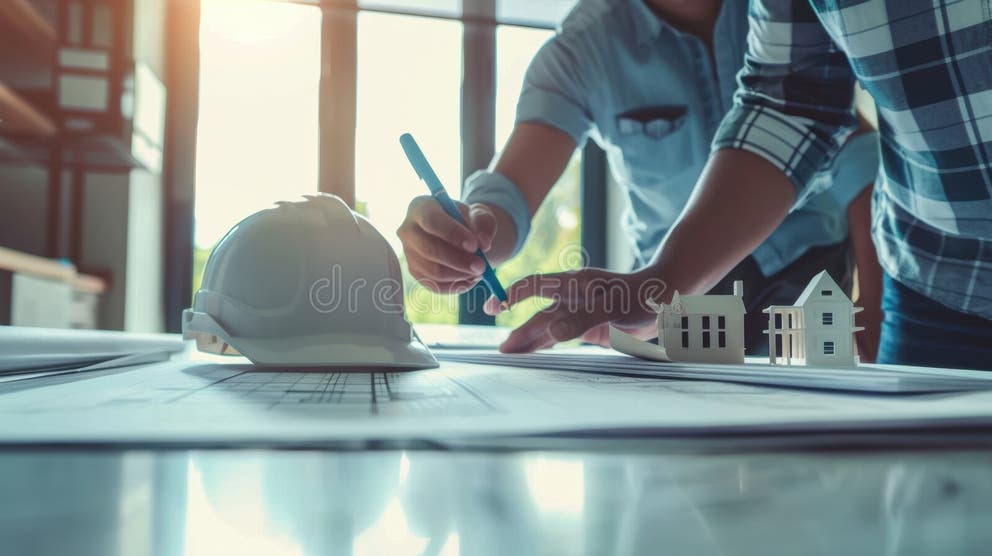 The Architectural Project Planning.AI Generated Image Stock Photo ...