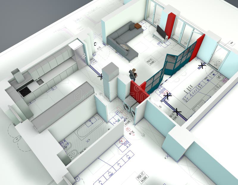 Architectural Redesign of an Apartment, Reformulation of the Interior ...