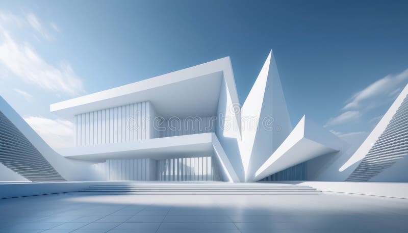 Architectural Rendering of a Modern Building in a Simple and Clean ...