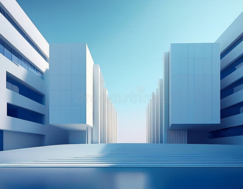 Architectural Rendering of a Modern Building in a Simple and Clean ...