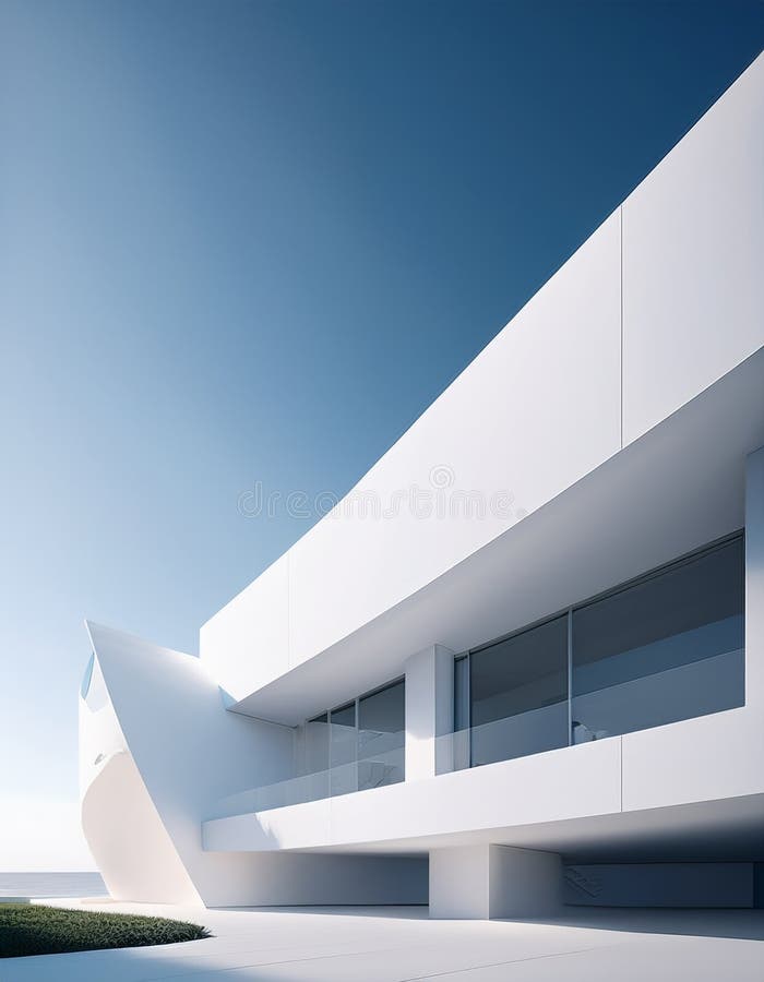 Architectural Rendering of a Modern Building in a Simple and Clean ...