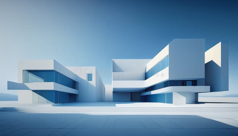 Architectural Rendering of a Modern Building in a Simple and Clean ...