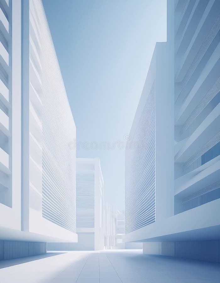 Architectural Rendering of a Modern Building in a Simple and Clean ...