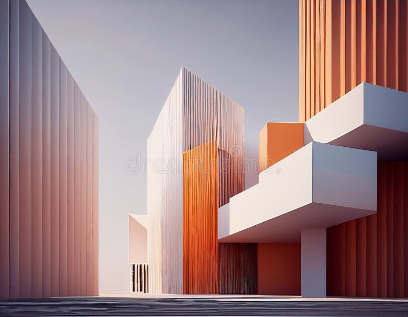 Architectural Rendering of a Modern Building in a Simple and Clean ...