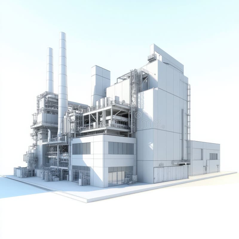 Architectural Rendering of Modern Industrial Facility Design Concept ...