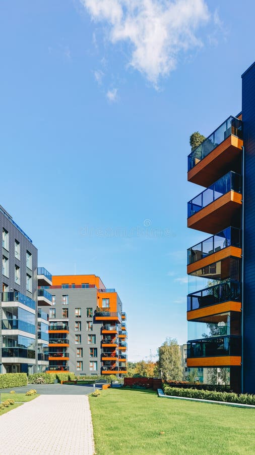 Architectural Residential Building Complex Stock Photo - Image of ...