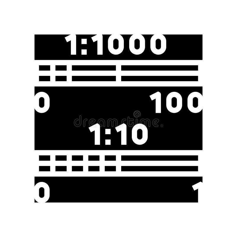 Architectural Scale Drafter Glyph Icon Vector Illustration Stock Vector ...