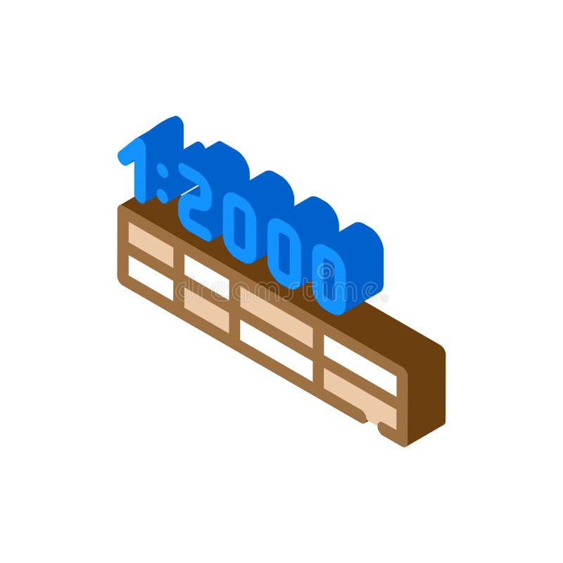 Architectural Scale Drafter Isometric Icon Vector Illustration Stock ...