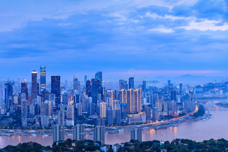 Architectural Landscape and Skyline in Chongqing Stock Photo - Image of ...