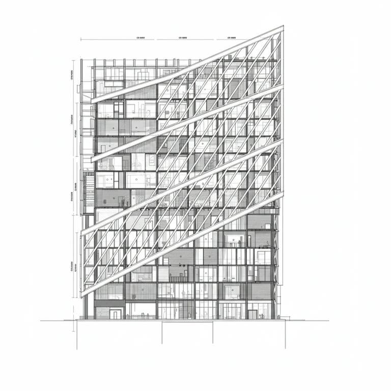 External Diagonal Beams Stock Illustrations – 2 External Diagonal Beams ...