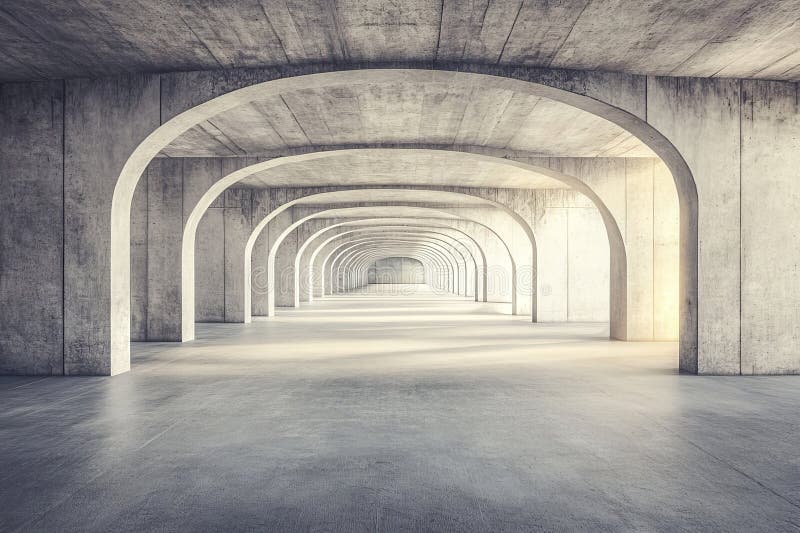 Architectural Setting. a Contemporary White Concrete Arch in ...