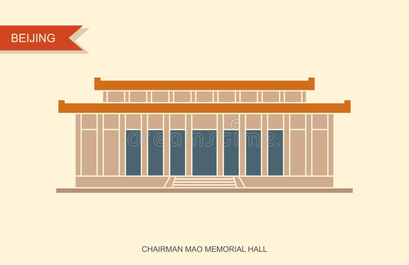 Architectural Sights of Beijing, China. Flat Vector Icon Stock ...