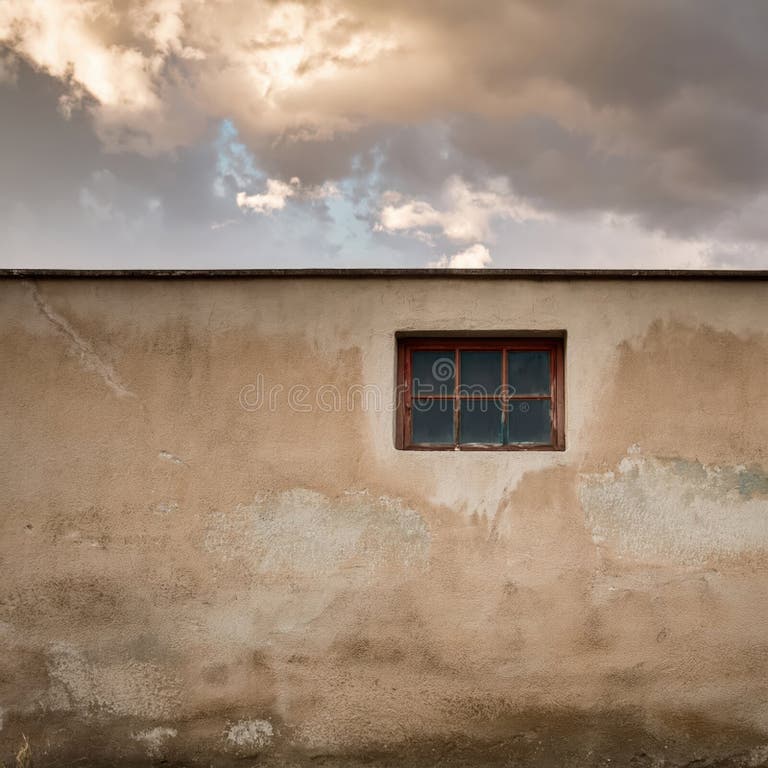 Architectural Simplicity with Cloudy Sky Stock Illustration ...