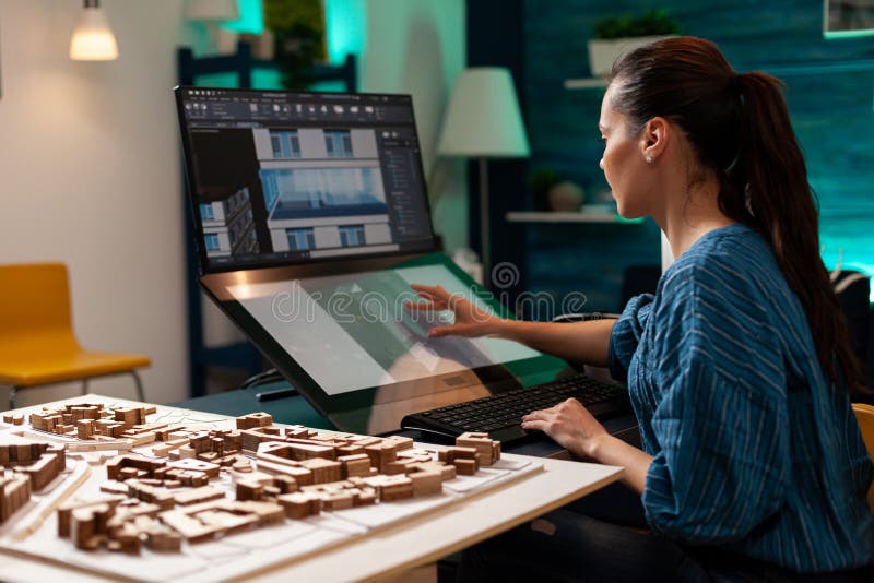 Digital Drawing of a Building Architectural Project, Construction of a ...