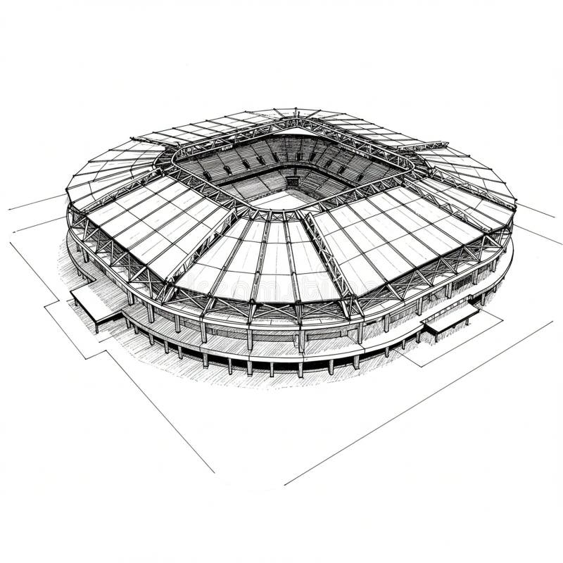 Stadium Architecture Sketch