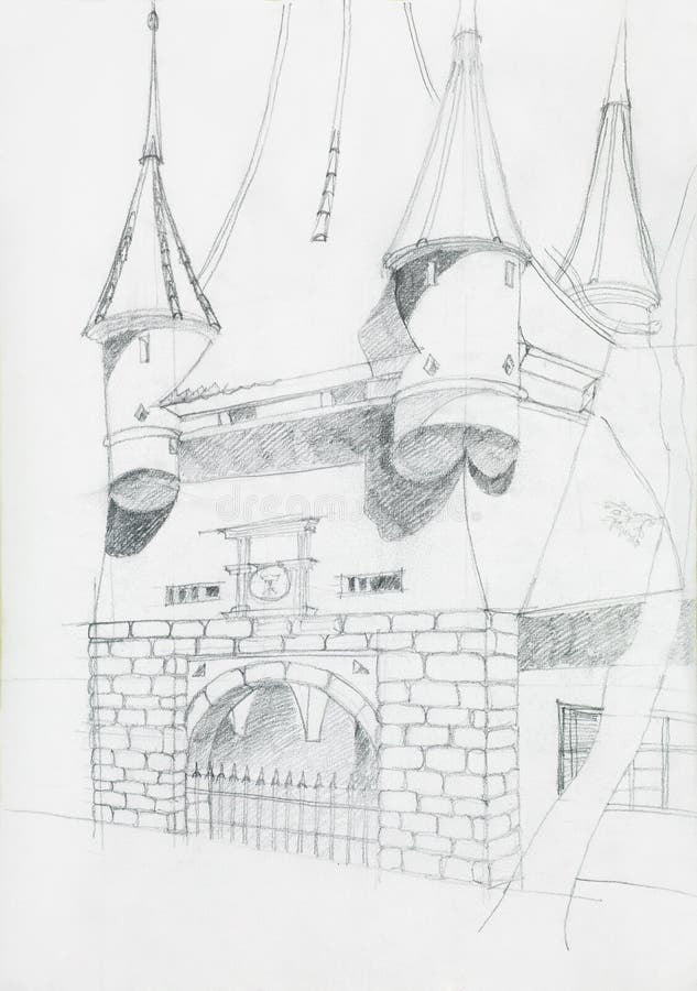 Medieval Citadel Sketch Stock Illustrations – 298 Medieval Citadel ...