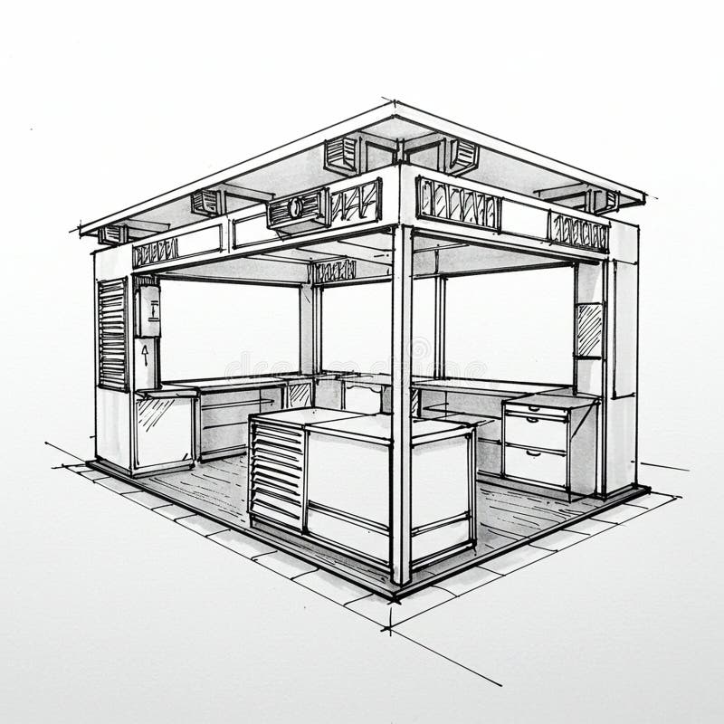 Kiosk Structure Stock Illustrations – 547 Kiosk Structure Stock ...