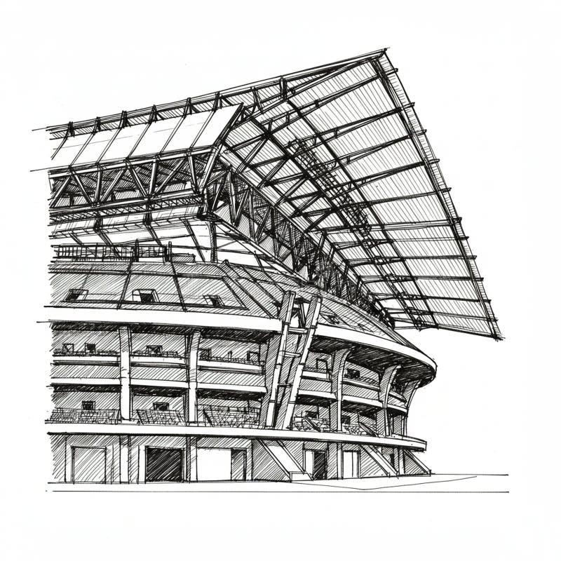 Architectural Sketch Drawing Stock Illustrations – 62,406 Architectural ...