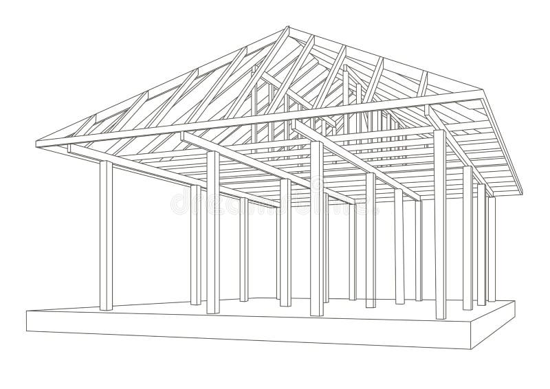 Sketch of Wood Cross Section Scheme Stock Vector - Illustration of ...