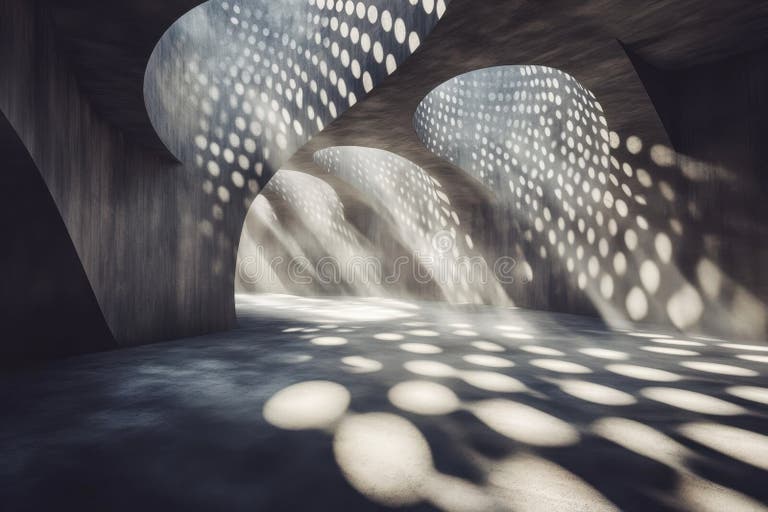 Architectural Space Illuminated by Natural Light Creating Unique Shadow ...