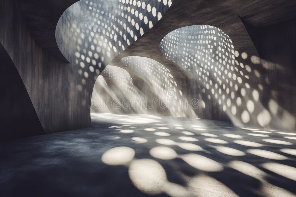 Architectural Space Illuminated by Natural Light Creating Unique Shadow ...