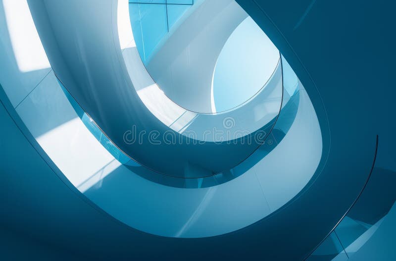 Architectural Spiral Staircase in Building Stock Photo - Image of ...