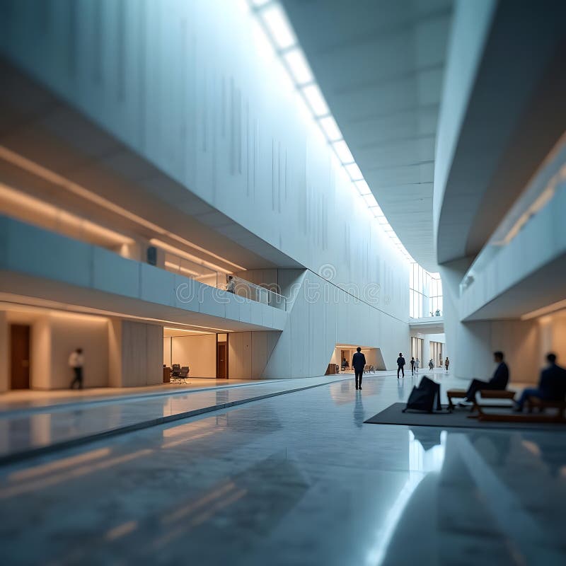 Architectural Splendor Digital Art of Modern Masterpiece in Office ...