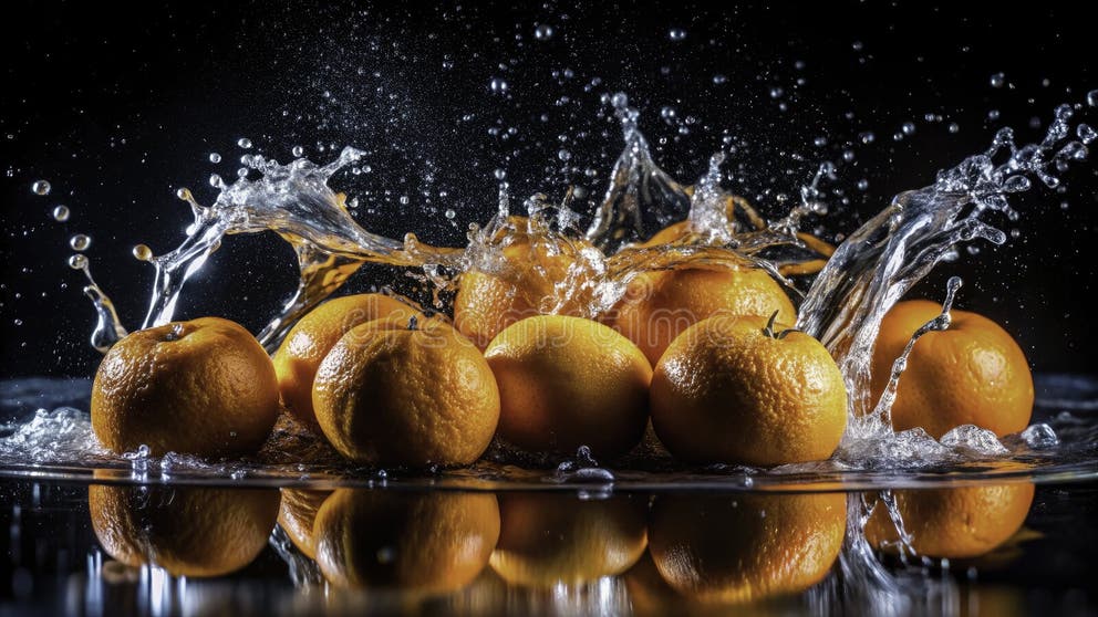 Architectural Still Life Exploding Orange Slices a Vibrant Burst of ...