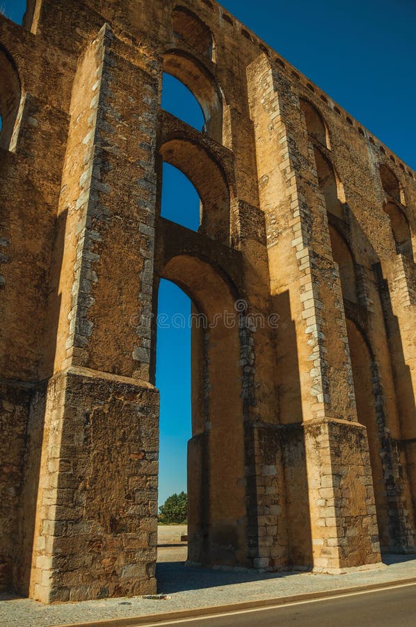 Architectural Structure of Aqueduct with Arches Stock Photo - Image of ...