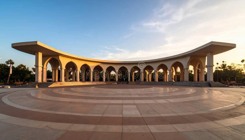 Architectural Structure with Arches and Sky Stock Image - Image of ...