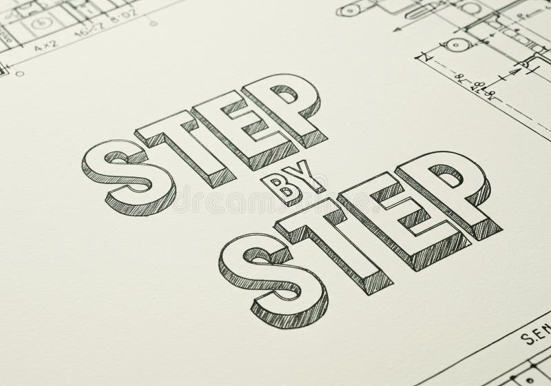 Blueprint Style Step-by-step Instructions with Architectural Design ...
